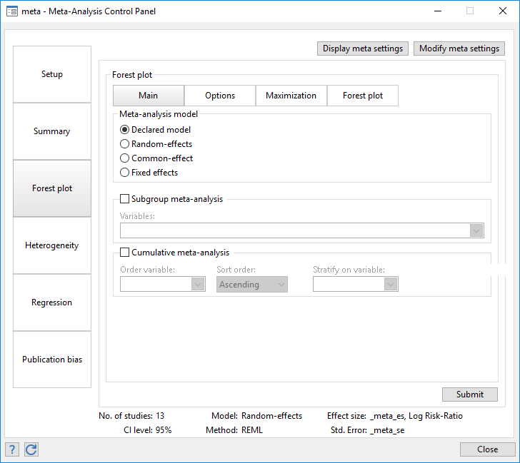 META-ANALYSIS - TStat